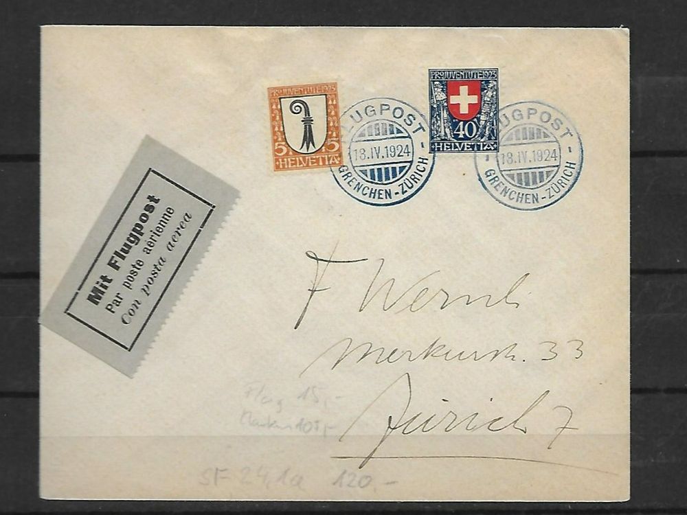 SF 1924 SF 24.1a Kat: CHF 120.- | Kaufen auf Ricardo