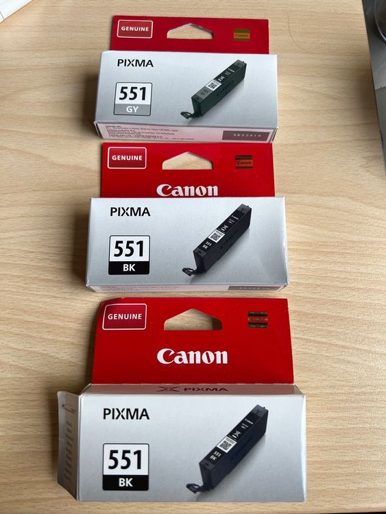 Canon Tinte Pixma 551 (BK & GY) (Neu und originalverpackt) in Reinach ...