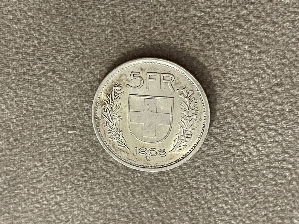 5 Franken 1966 Silber (Gebraucht) in Elsau für CHF 9 – mit Lieferung auf Ricardo kaufen
