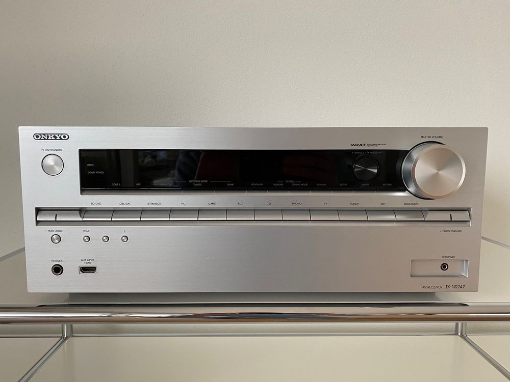 AV-Receiver Onkyo TX-NR747 silber (4K, Dolby Atmos, etc.) | Kaufen auf ...
