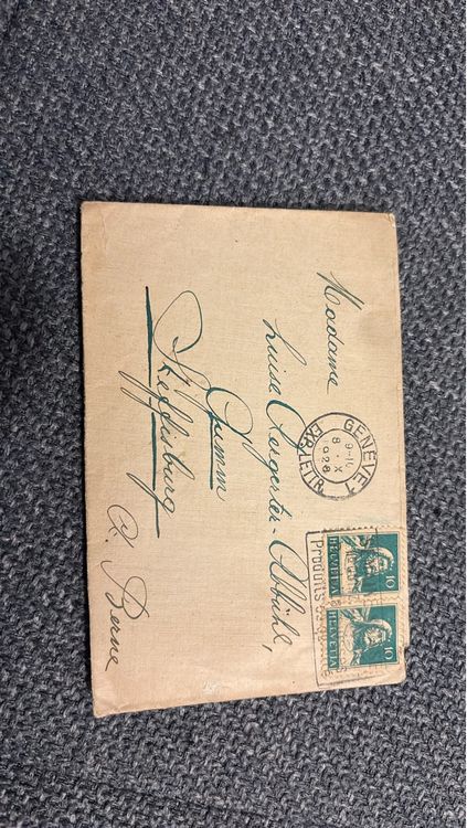 Alter Briefumschlag mit Briefmarken 1928 (Gebraucht) in Spiez für CHF 5 – mit Lieferung auf ...