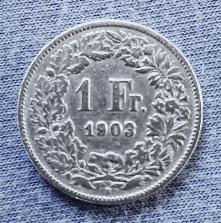 1 Franken 1903 uralte sehr rare Silbermünze ab nur 1 Fr !!! | Kaufen auf Ricardo