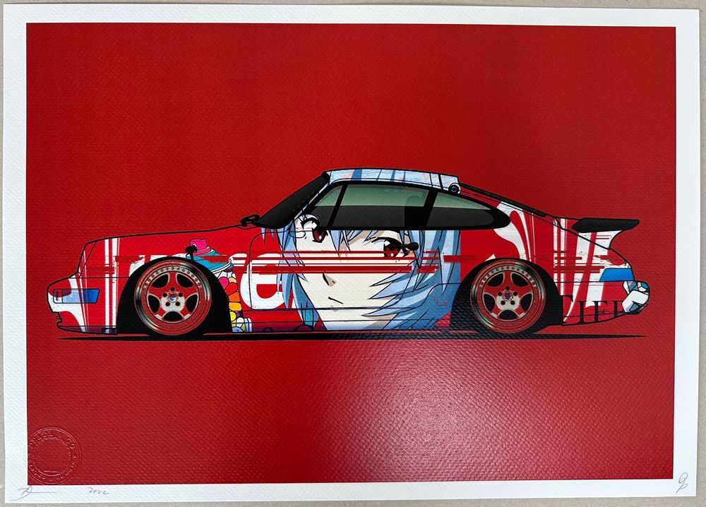 Death NYC: Red Porsche Carrera, signiert (Neu (gemäss Beschreibung)) in ...