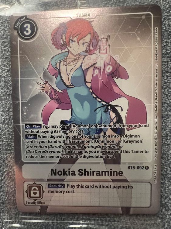 Digimon TCG Nokia Shiramine AA BT5-092 (Neu und originalverpackt) in Opfikon für CHF 15 – mit ...