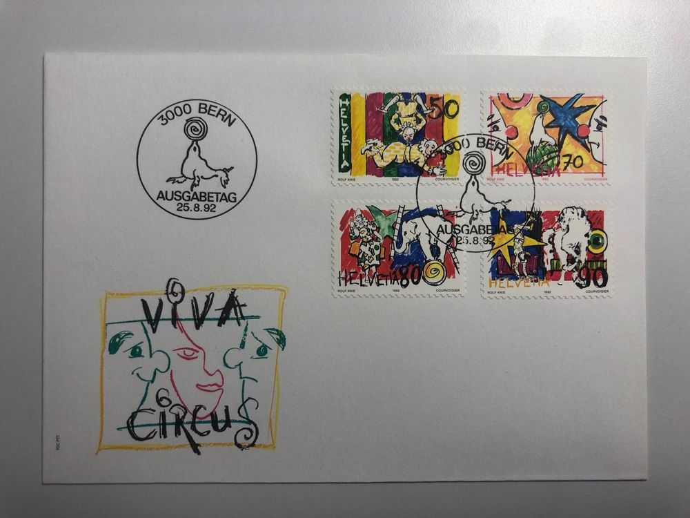 Rolf Knie FDC 1992 Serie VIVA CIRCUS (Gebraucht) in für CHF 5 – mit ...