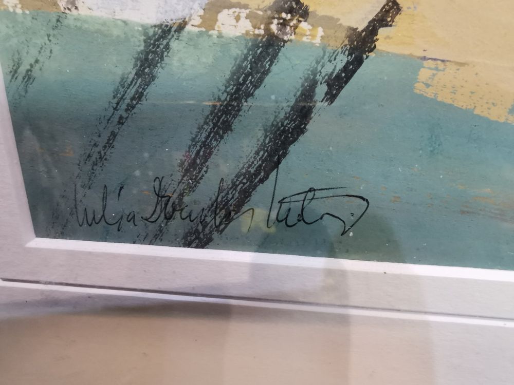 TABLEAU SIGNÉ SIGNATURE ILLISIBLE?Tania Angelova il parait?? (D ...