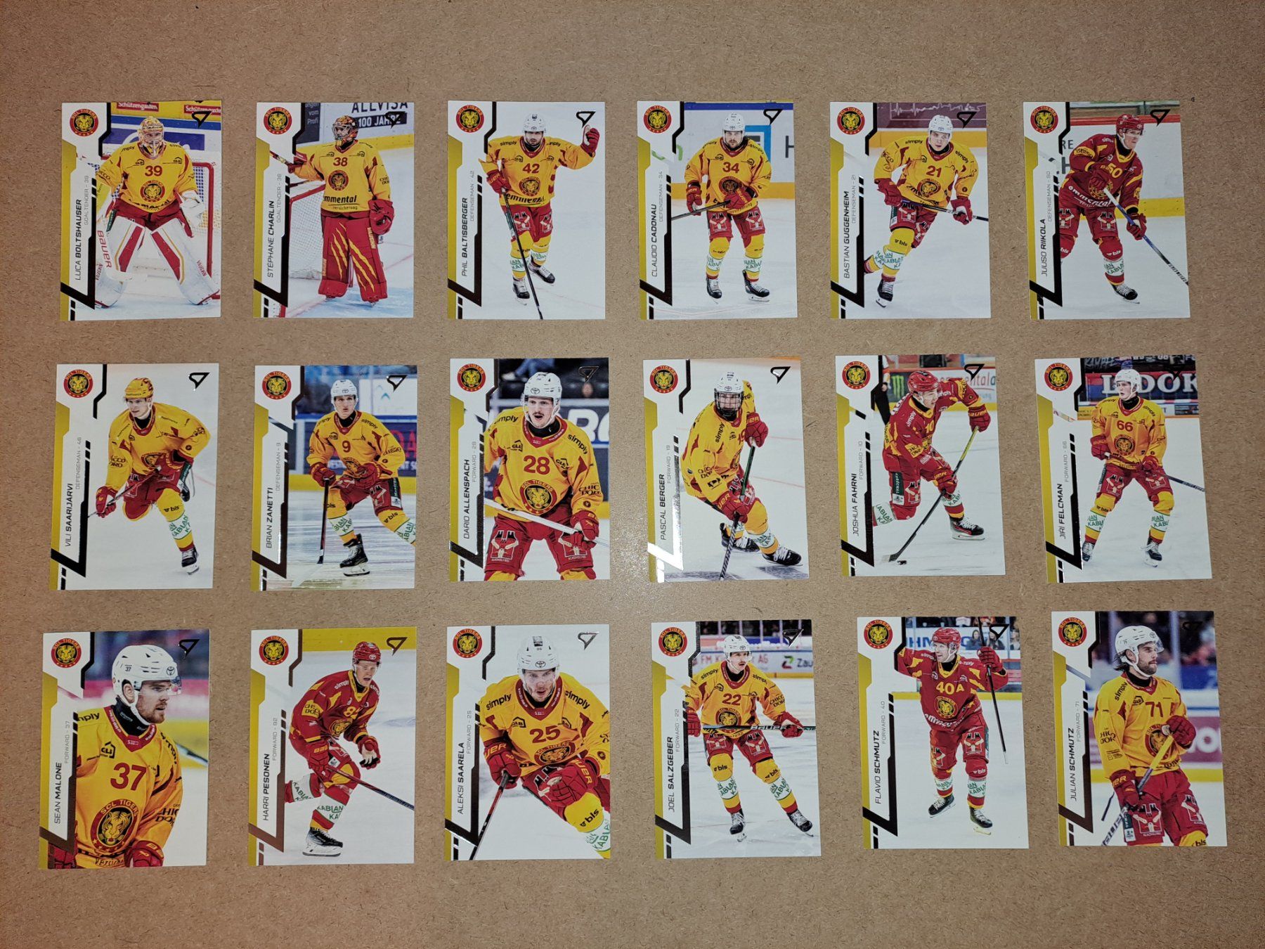 Sportzoo National League Sammelkarten, SCL Tigers komplett (Neu (gemäss ...