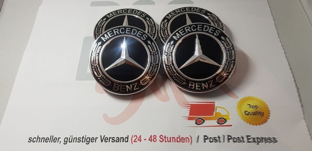 Mercedes Benz Logo Emblem Nabendeckel (Neu und originalverpackt) in ...