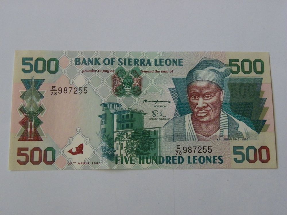 Sierra Leone 500 Leones Banknote, 1995, Bankfrisch (Neu (gemäss ...