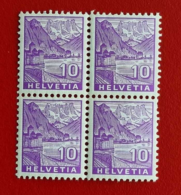 LANDSCHAFTSBILDER SCHLOSS CHILLON 196 Z VIERERBLOCK 1934** | Kaufen auf Ricardo