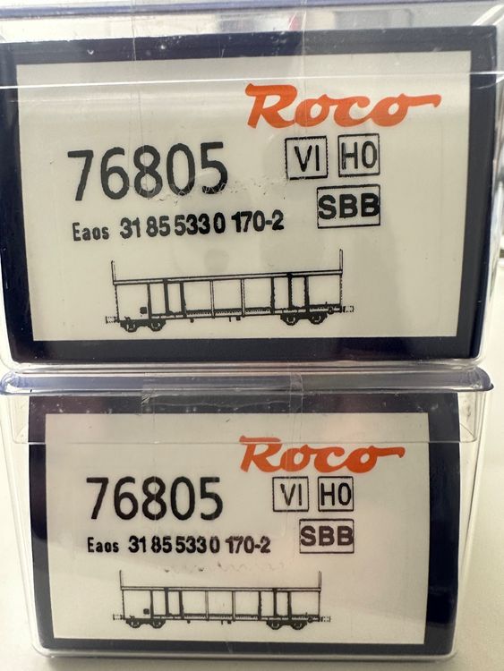 2x ROCO 76805 Offener Güterwagen, SBB H0 | Kaufen auf Ricardo