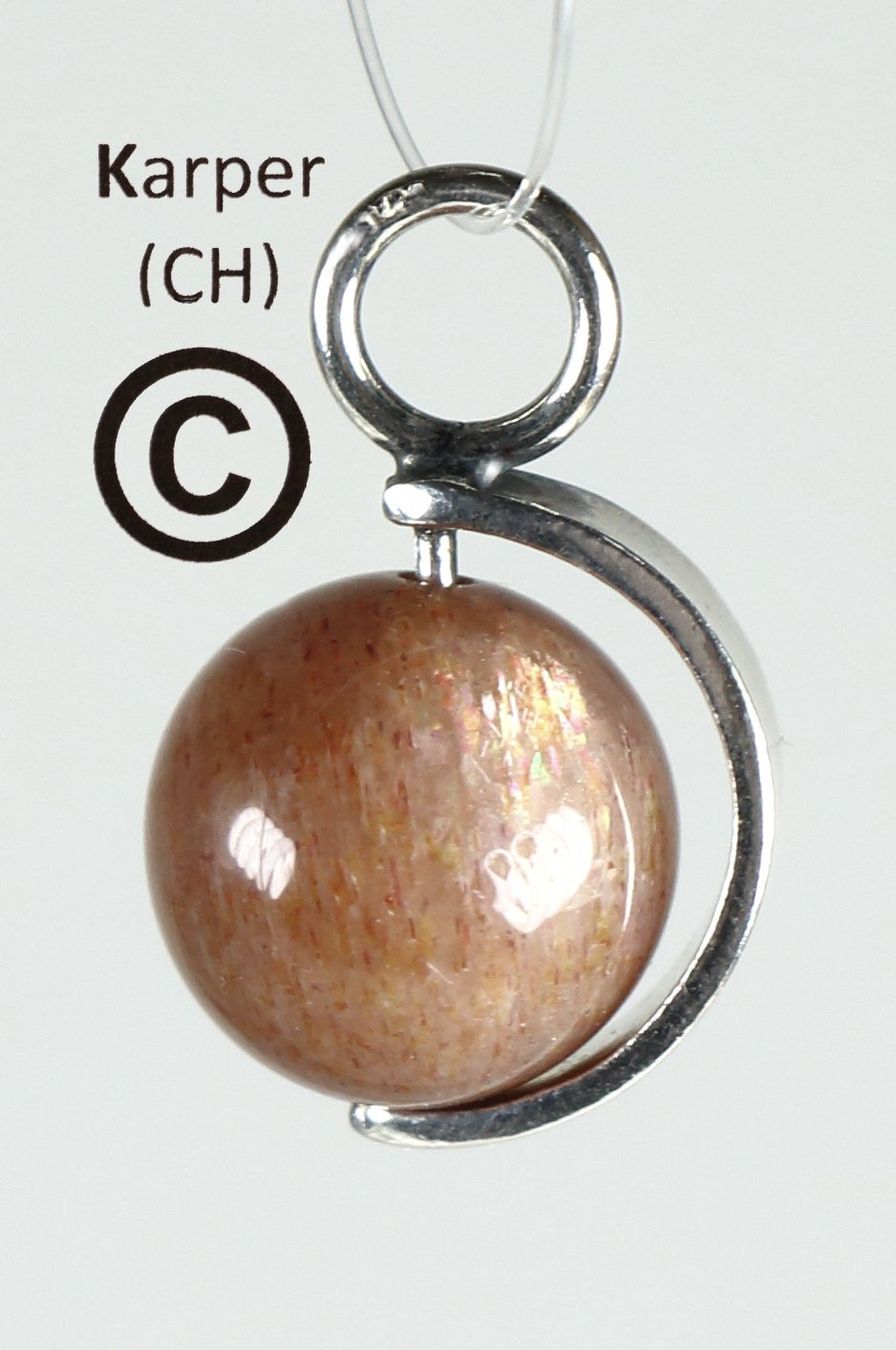 Sonnenstein Anhänger / Pendentif Pierre de soleil, S 925 (Neu und ...
