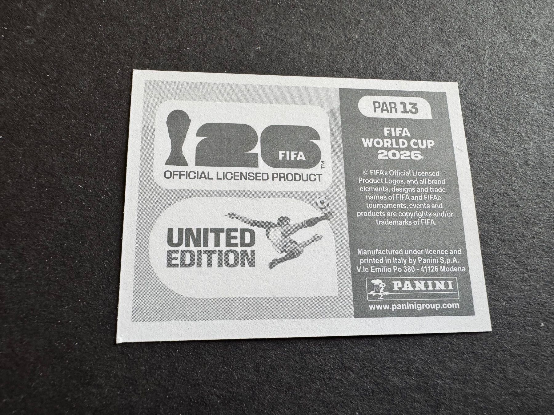 Panini FIFA WM 2026 Paraguay Team Sticker PAR 13 (Neu (gemäss ...