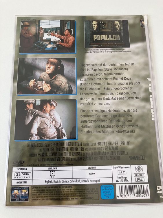 Papillon (1973) - Dvd - Steve McQueen, Dustin Hoffman (Gebraucht) in Arbon für CHF 5 – mit ...