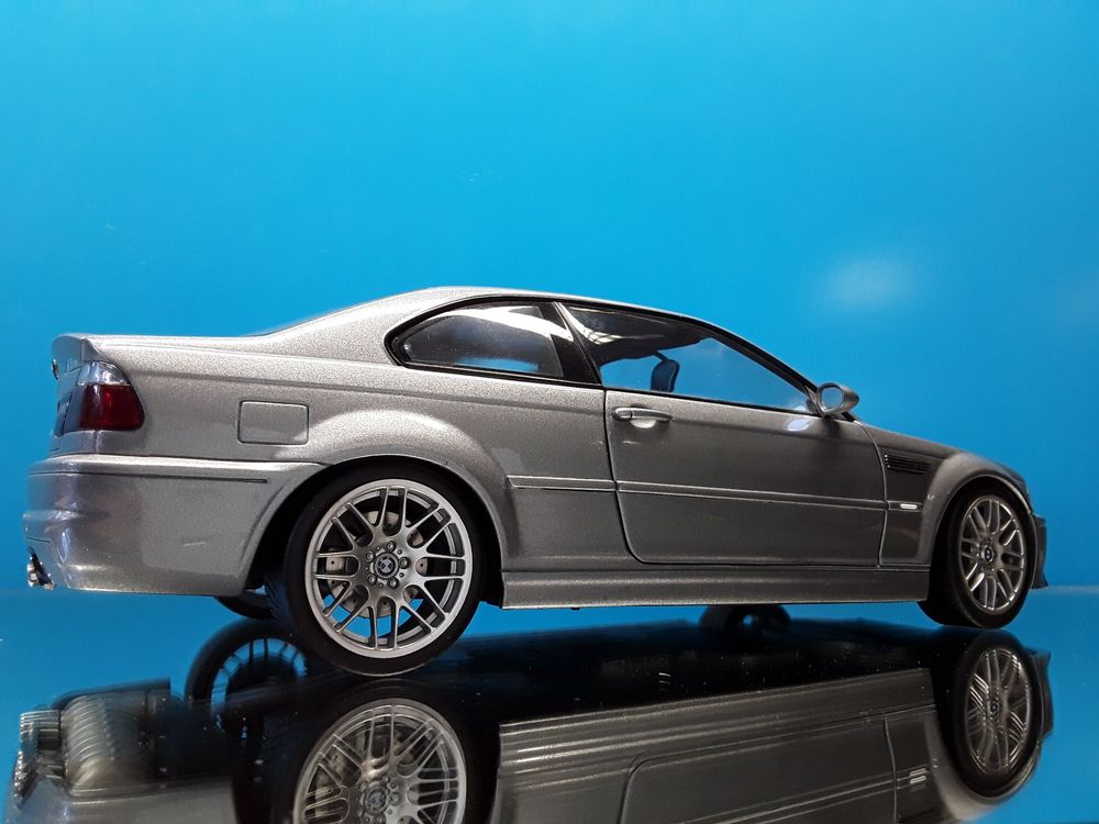 Modellauto _ BMW M3 E46 CSL _ steel Grey _ Autoart _ 1:18 (Gebraucht ...