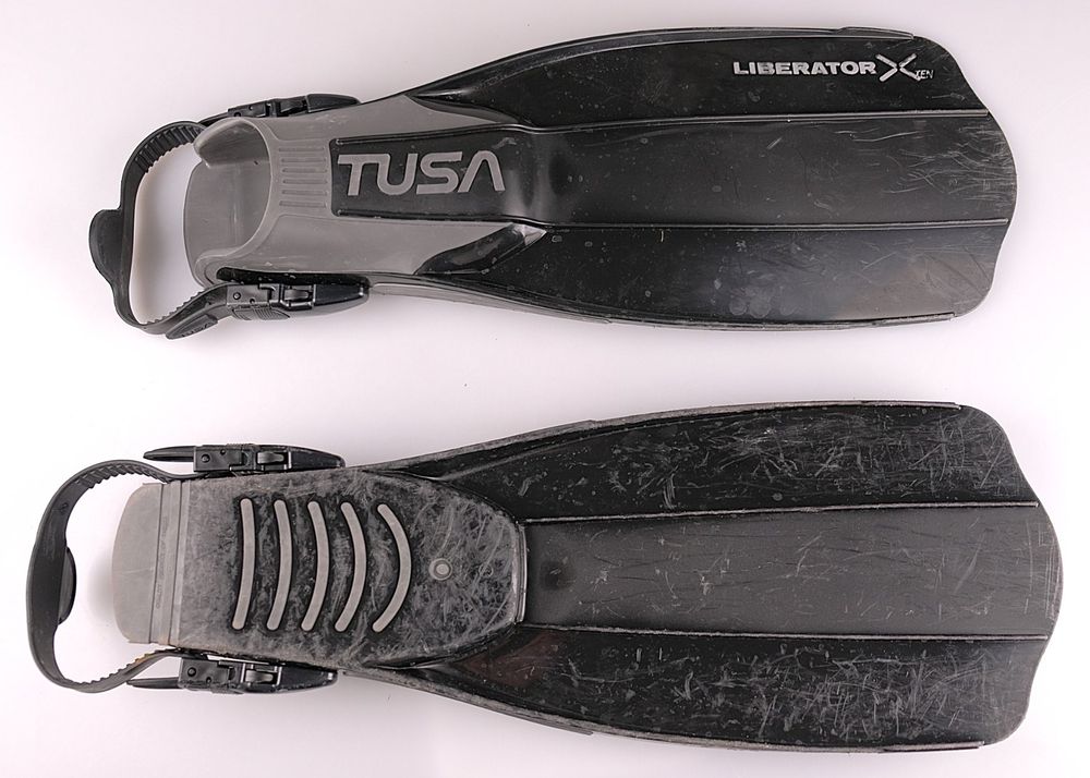 Tusa Liberator X-Ten Tauchflossen & Scubapro Deck Sole Boots (Gebraucht ...