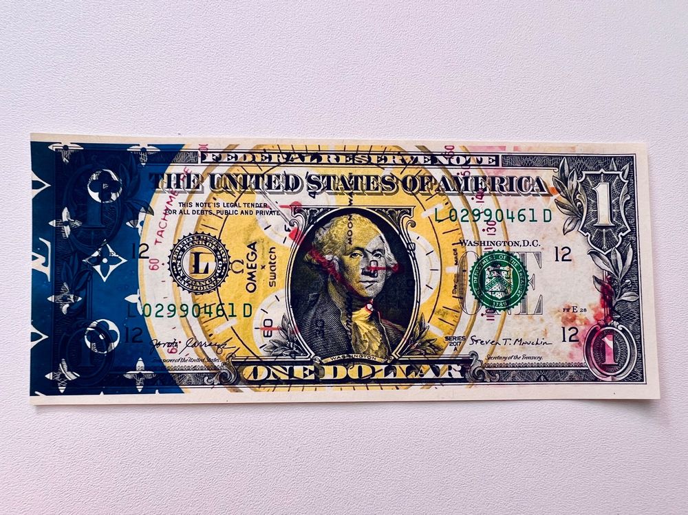 DEATH NYC Billet 1 US Dollar „Pop Art Moonswatch“, Ltd.x/100 (Neuf ...