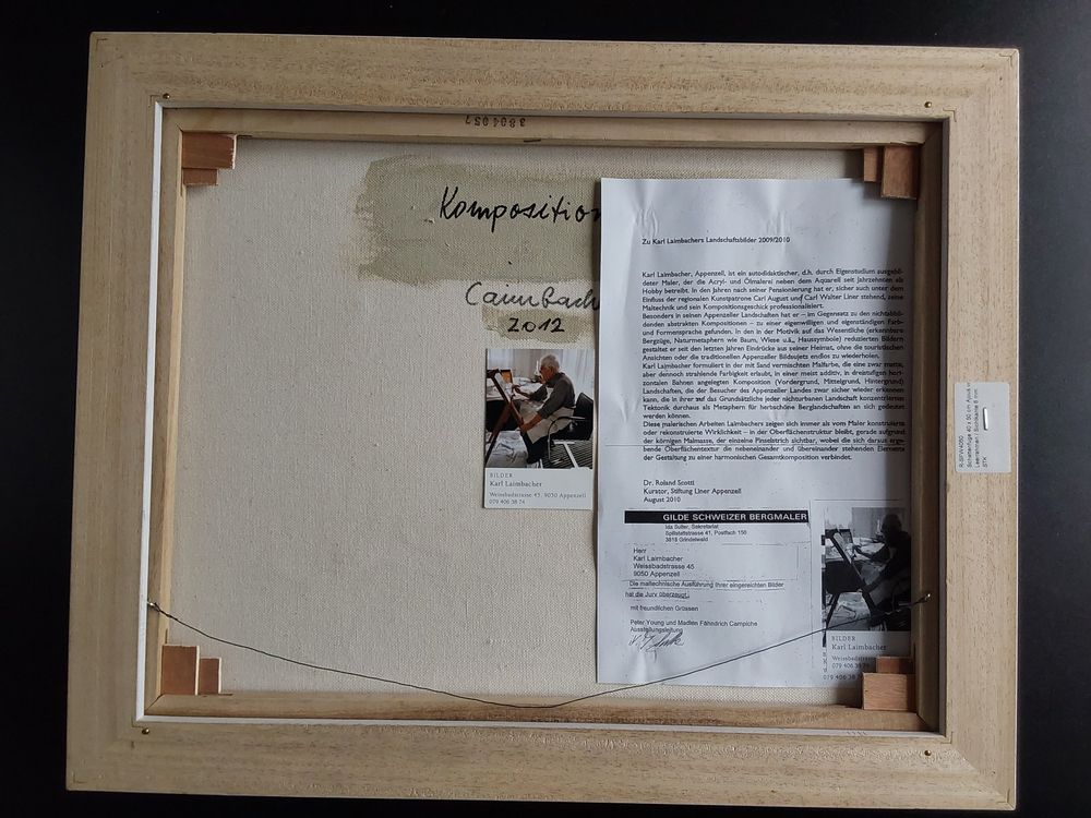 Laimbacher Karl. Original-Oel-Bild. 42x52cm. (Gebraucht) in für CHF 51 ...