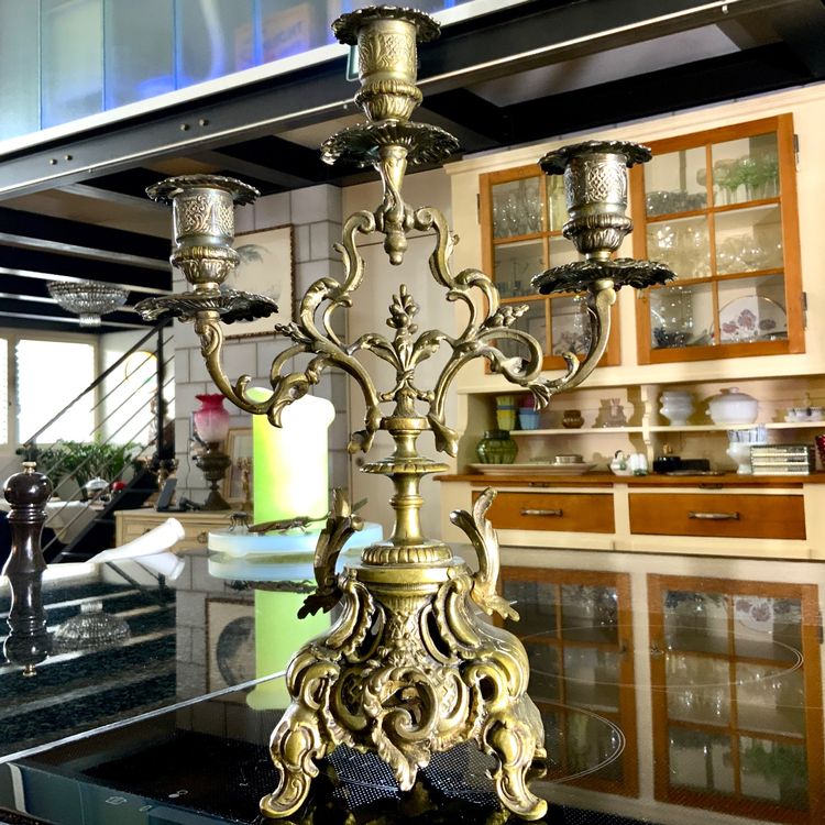 JUGENDSTIL KERZENLEUCHTER BRONZE FRANKREICH UM 1900 (1) | Kaufen auf Ricardo