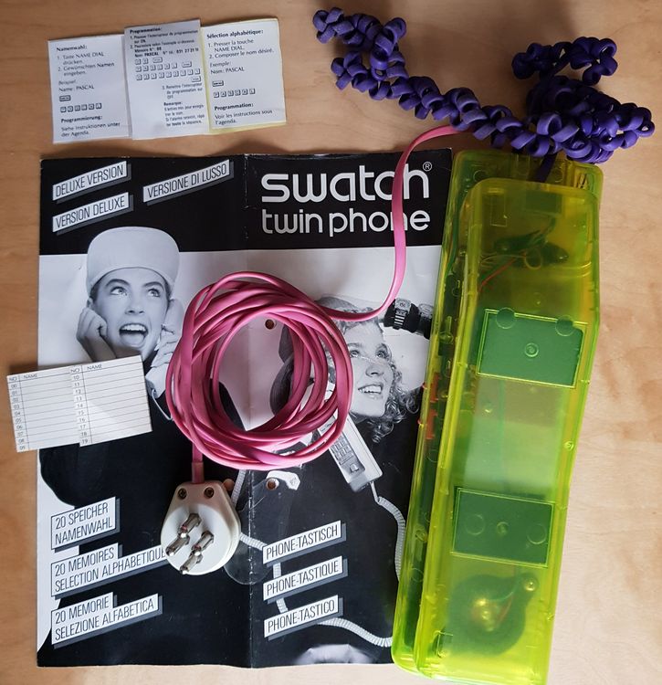 Swatch Twin Phone Deluxe mit Original Gebrauchsanweisung dfi | Kaufen ...