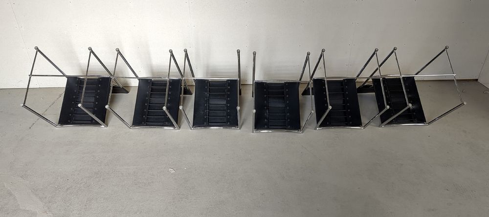 Set von 6 Lederstühlen, Giandomenico Belotti für Alias (Gebraucht) in ...