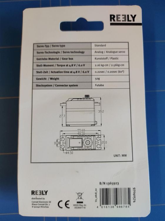Reely Standard-Servo RS-303WP (Neu und originalverpackt) in Beckenried ...
