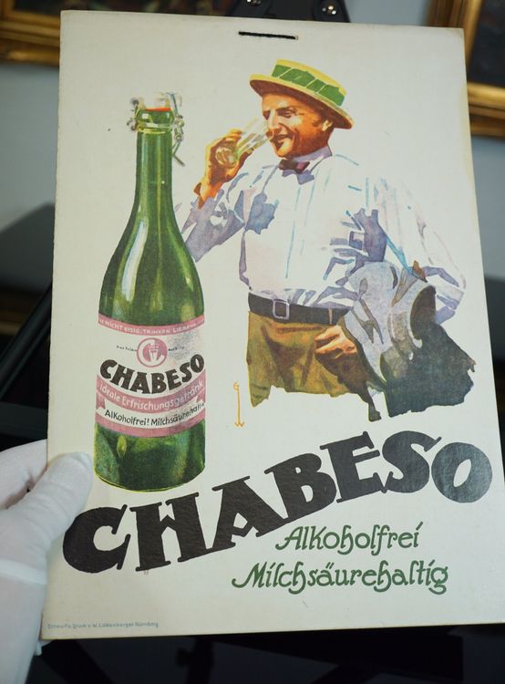 ORIG. CHABESO LIMO 40er Jahre SCHILD WERBUNG k. Emailschild | Kaufen ...