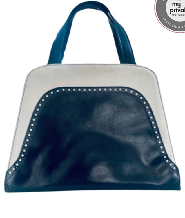 BALLY ONE-OF-A-KIND KELLY-SHAPED HANDBAG IN BLUE LEATHER (Gebraucht) in ...