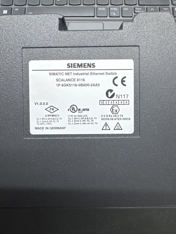 Siemens Industrial Ethernet Switch SCALANCE X116 (Neu (gemäss ...