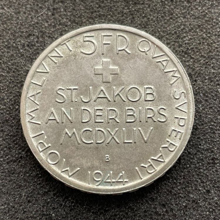 5 Franken Silber St. Jakob 1944 (Gebraucht) in Reitnau für CHF 14 – mit Lieferung auf Ricardo kaufen