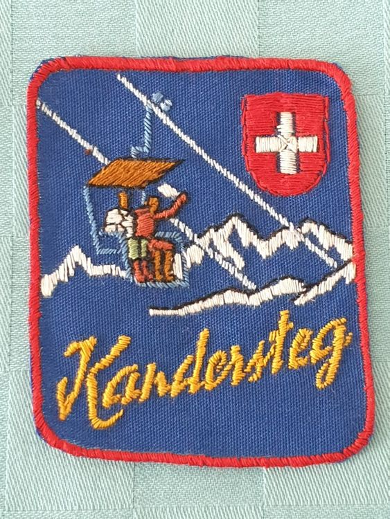 Vintage Badge Wappen Kandersteg ST. GALLER STICKEREI (Gebraucht) in ...