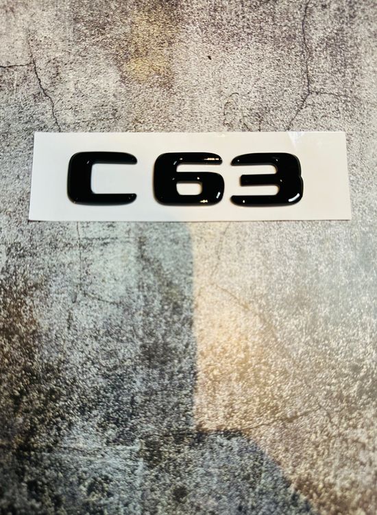 Mercedes AMG C63 Emblem Schriftzug Logo aus ABS NEU schwarz (Neu und ...