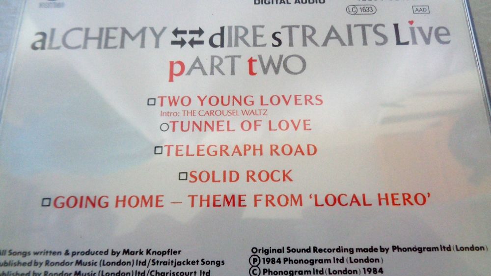 Dire Straits - Alchemy Part 1 + 2 / 2 CD Box ©1984 | Kaufen auf Ricardo