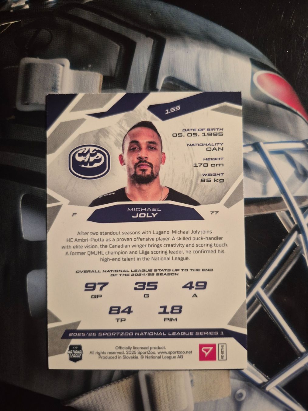 Michael Joly HC Ambri Piotta 2025/26 Sportzoo (Gebraucht) in Treiten ...