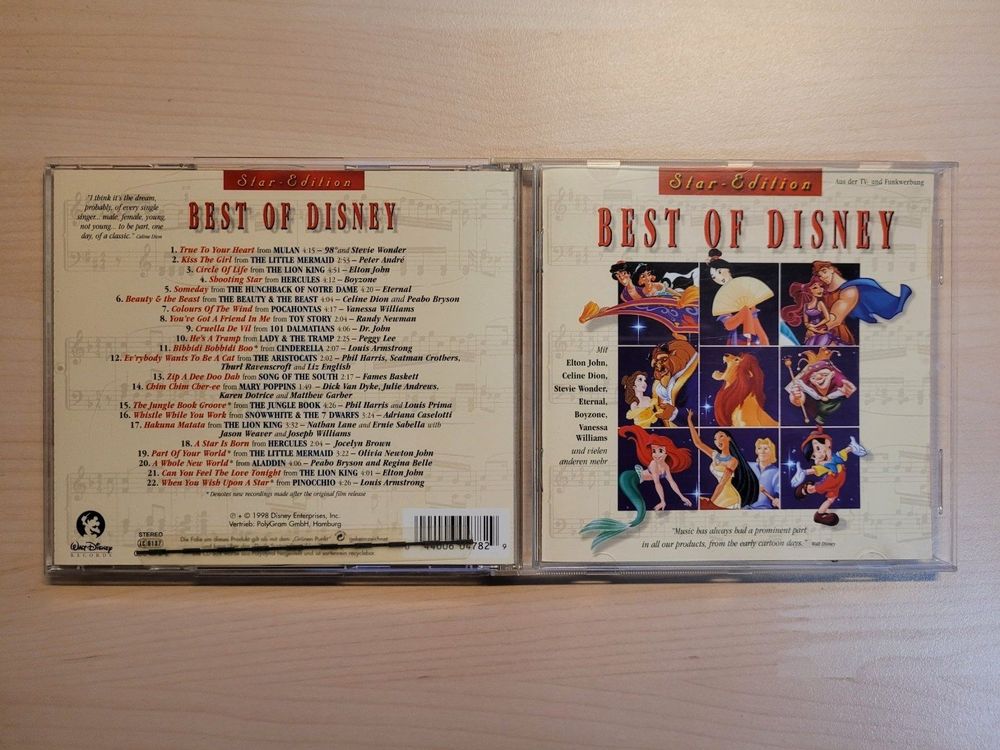 Best of Disney - Star Edition - Disney Themes CD 1998 (Gebraucht) in ...