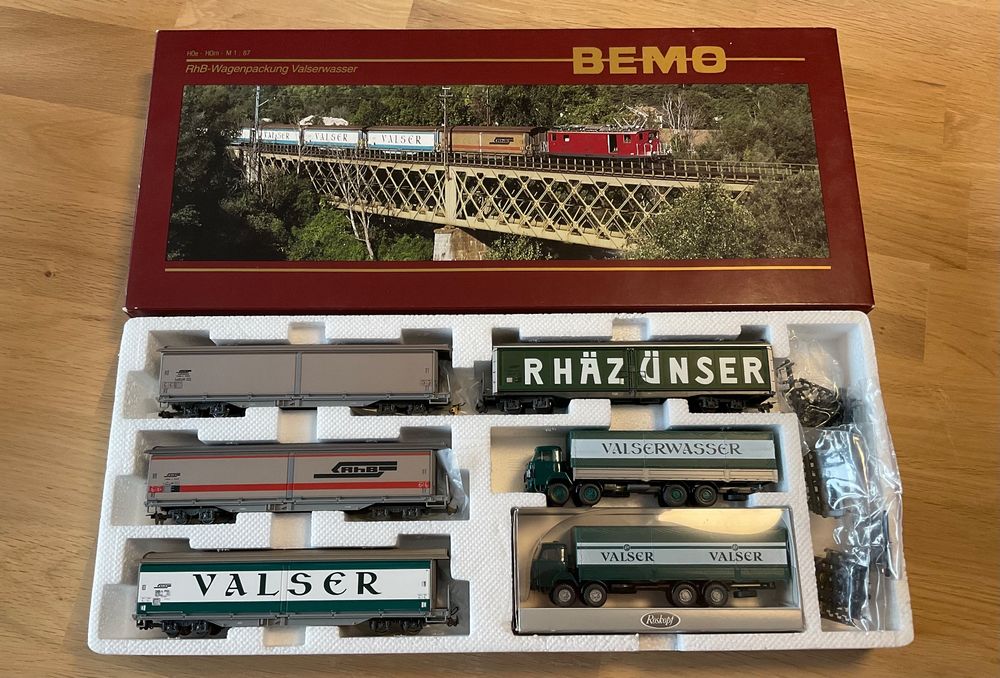 Lot de 4 wagons Bemo RhB HOm + 2 camions | Kaufen auf Ricardo