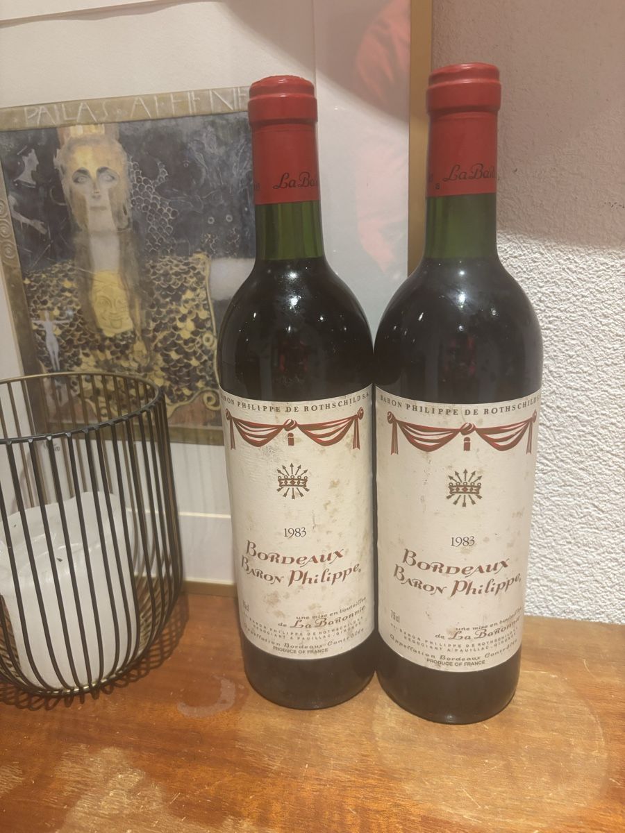 Bordeaux Baron Philippe de Rothschild 1983 - 2 bouteilles (Neuf avec ...