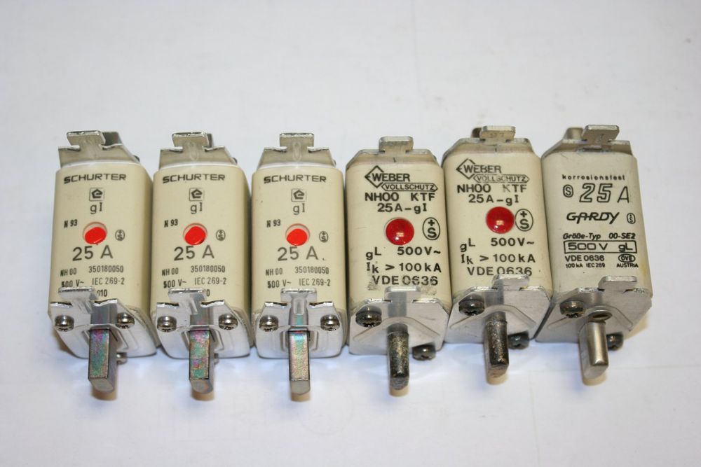 Sicherungspatronen DIN NH00 25A 6Stk. | Kaufen auf Ricardo
