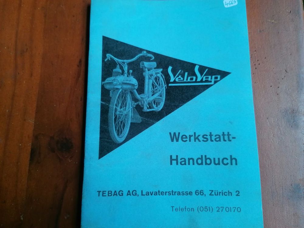 Vélo Vap moped mofa oldtimer Werkstatt-Handbuch 48 cc (Gebraucht) in ...