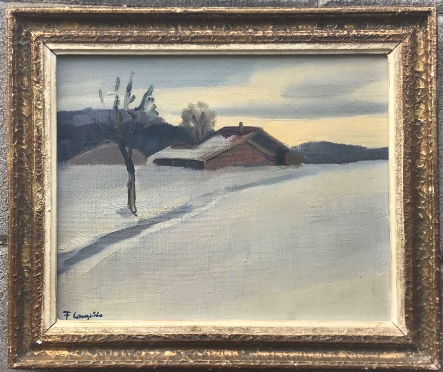 Antike Winterlandschaft Gemälde Unleserlich Signiert (Gebraucht) in Root für CHF 125 – mit ...