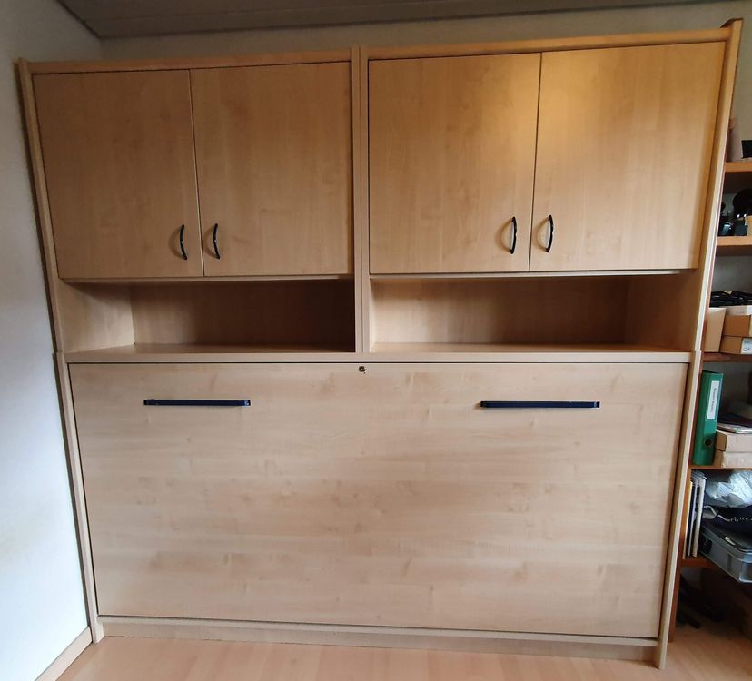 Klappbett, Schrankbett, Raumsparbett (Matratzenmass 90x200) (Gebraucht) in Sutz für CHF 100 ...