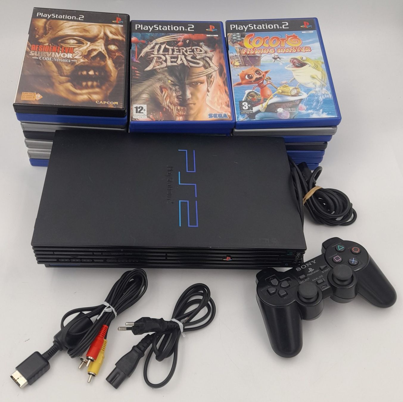 Console Sony PlayStation 2 PS2 SCPH-39004 PAL + 22 jeux (D'occasion) à ...