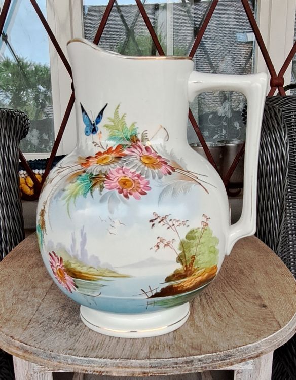 Wunderschöne Vintage Krug/Vase mit Blumenmuster, (Gebraucht) in ...
