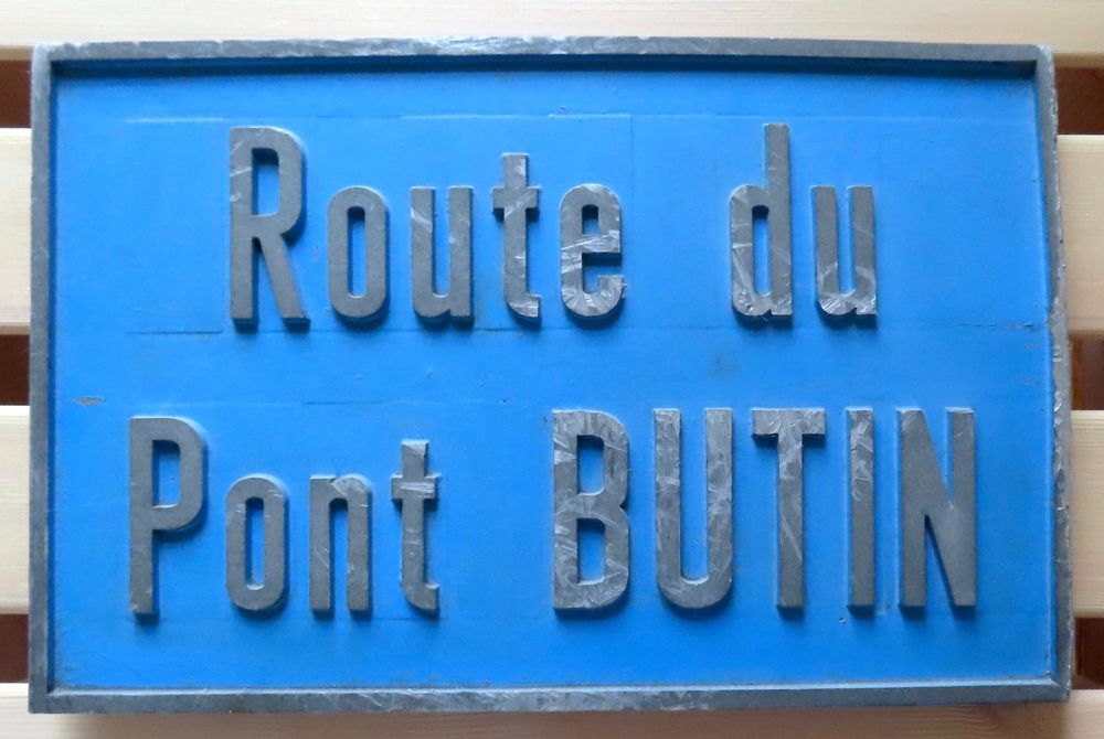 Ancienne plaque de rue (grande) - Route du Pont Butin (Gebraucht) in ...