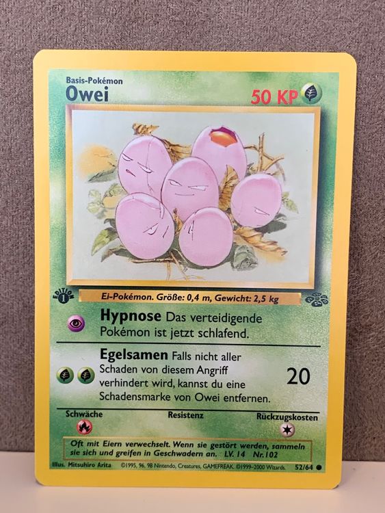 DE 52/64 *1.Edition Owei Pokemon Jungle Dschungel | Kaufen auf Ricardo