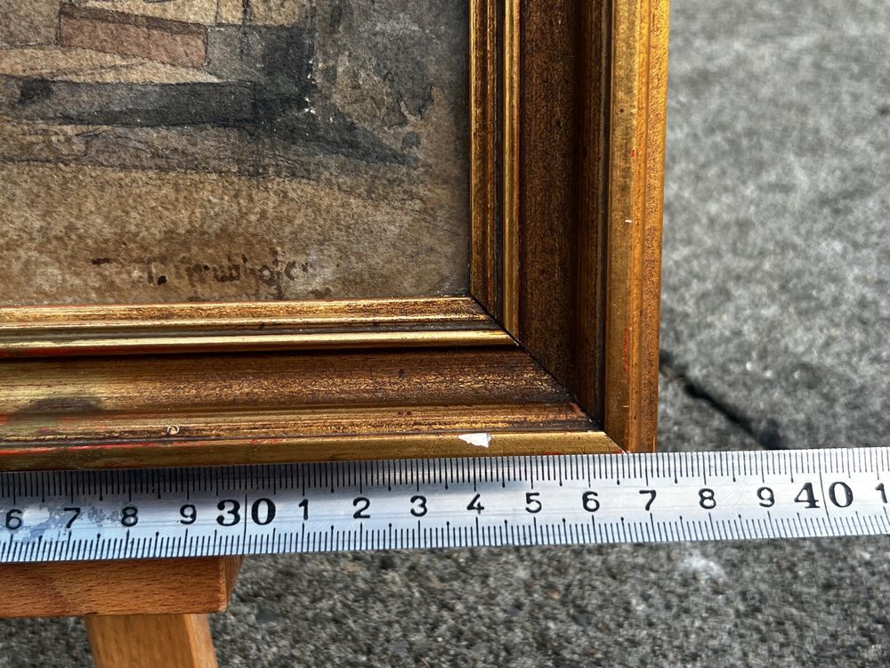 Antike Kloster Aquarell / Zeichnung im Rahmen mit Signatur (Gebraucht) in schaffhausen für CHF ...