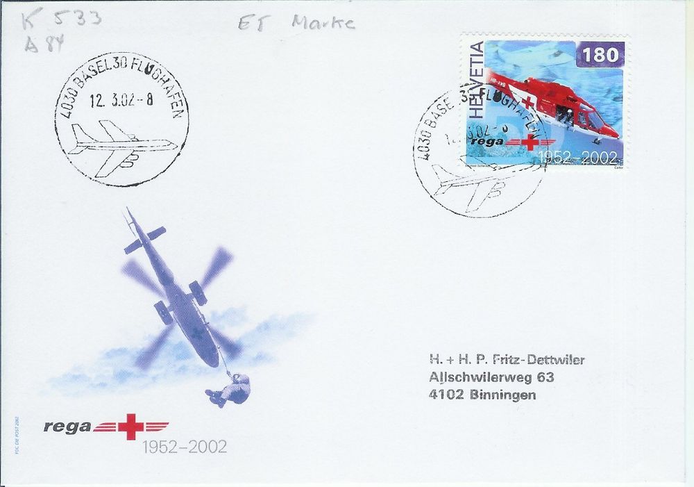 REGA-Schweiz 1952-2002 - mit ET Hologramm Marke Basel Flugh (Neu (gemäss Beschreibung)) in ...