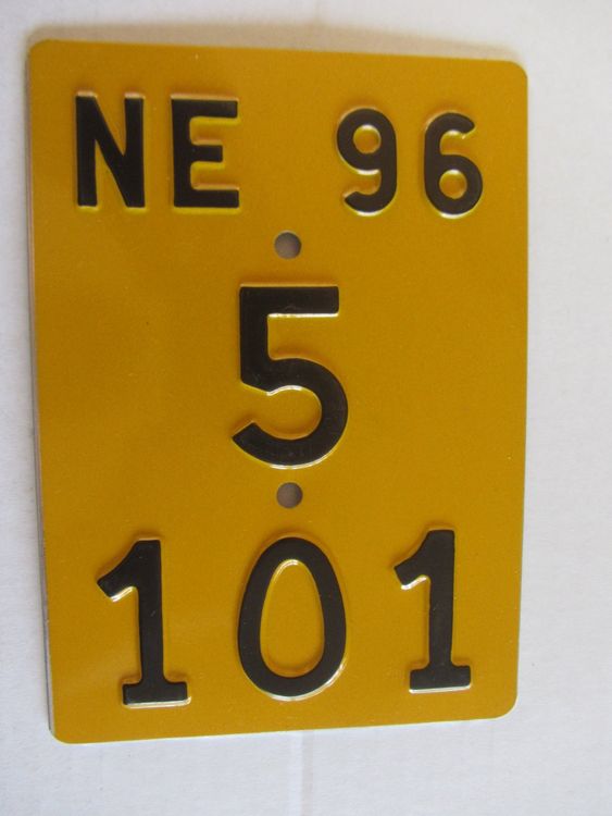 PLAQUE VELOMOTEUR NE 1996 N0 5101 JAMAIS UTILISEE ! | Kaufen auf Ricardo