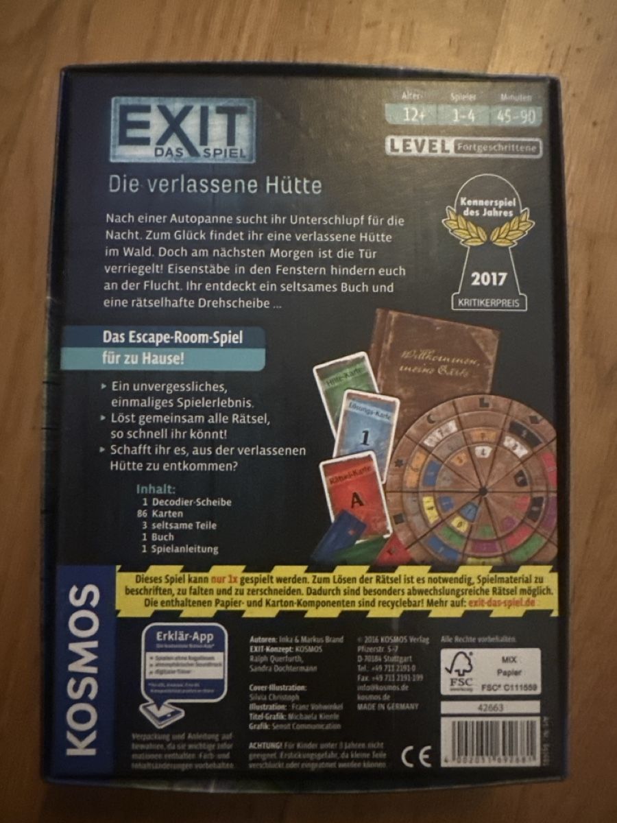 Exit - Das Spiel: Die verlassene Hütte - Spannung pur! (Neu und ...