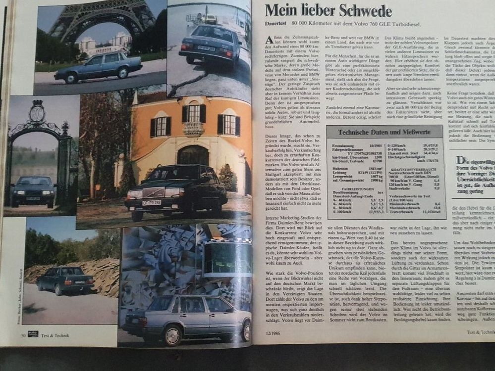 AMS 12/86 Saab 9000 i Bentley Turbo Volvo 760 TD W 124 T xa | Kaufen ...